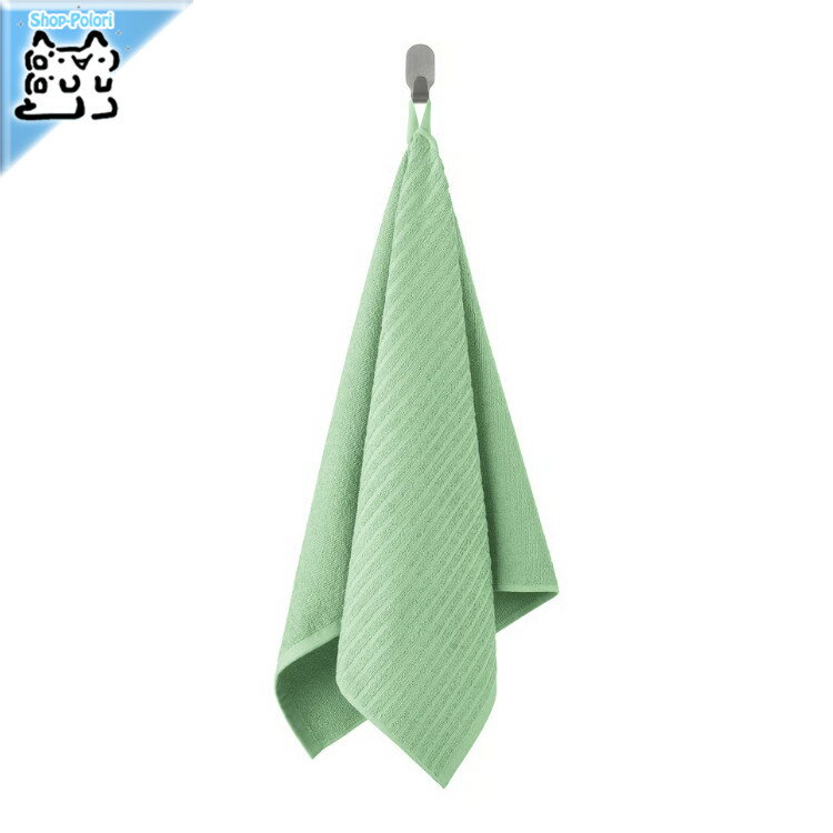 【 IKEA - イケア -】VAGSJON - ヴォーグショーン - ハンドタオル ライトグリーン 50x100 cm ピュアコットンのパイル地は柔らかな肌ざわりで、おしゃれなリブ織りはタオルの乾きを速くします！ ■商品詳細■ ブランド ...