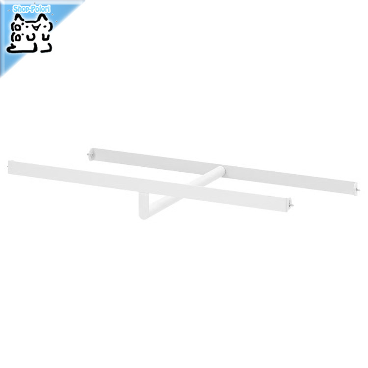 【 IKEA - イケア -】ALTARLIDEN -アールタルリデン- ハンガーレール ホワイト 60x42 cm 奥行き42cm用の、衣類を前向きに掛けるタイプのハンガーレール！ ■商品詳細■ ブランド IKEA 素材 スチール, エポ...