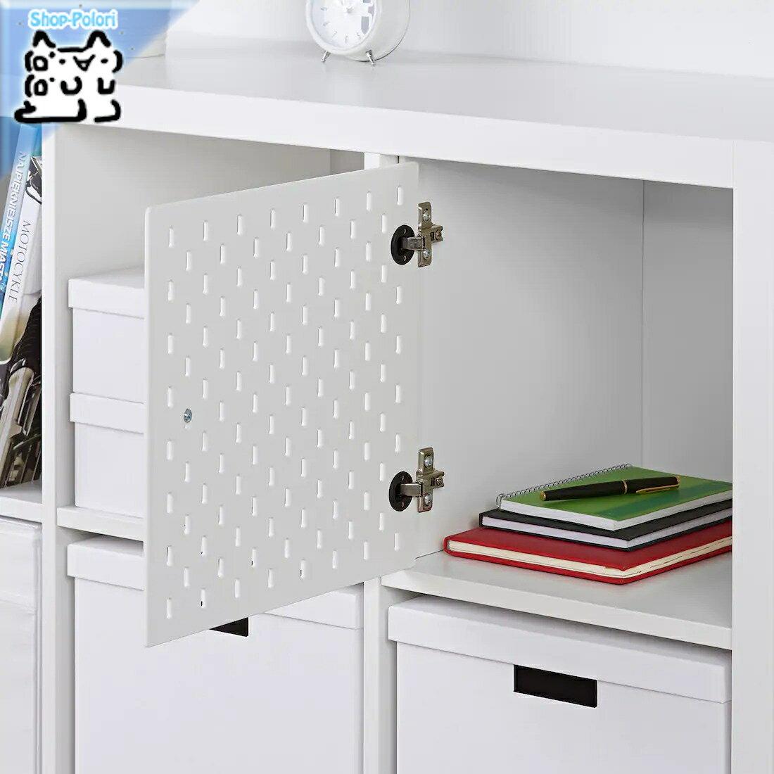 【 IKEA - イケア -】KALLAX -カラックス- インサート 有孔ボード付き ホワイト 33x33 cm ニーズに合わせてSKADIS/スコーディス シリーズのアクセサリーを選んで、オリジナル収納コンビネーションをつくりましょう！...