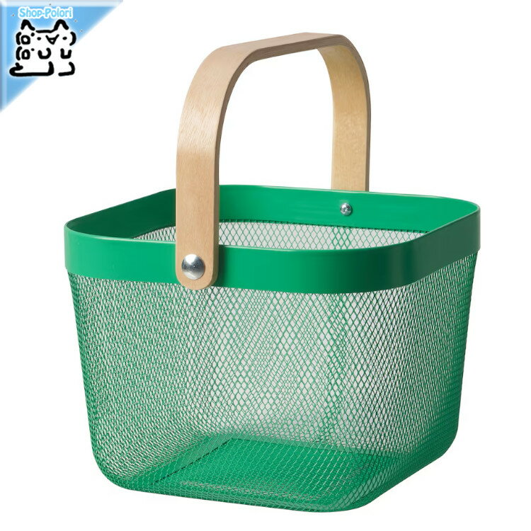 【 IKEA - イケア -】RISATORP -リーサトルプ- バスケット ダークグリーン 25x26x18 cm 持ち手が付いているので、バスケットを必要な場所まで簡単に持ち運べます♪ ■商品詳細■ ブランド IKEA 素材 バスケット...