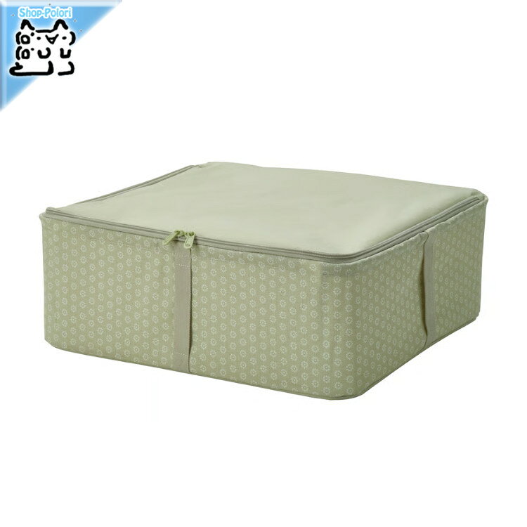 【 IKEA - イケア -】HEMMAFIXARE -ヘマフィクサレ- 収納ケース 布地 フラワー/ペールグレーグリーン 44x51x19 cm 柔らかな布製の重ねられる収納ボックスは、衣類やその他のアイテムの整理整頓に役立つうえに、中身...