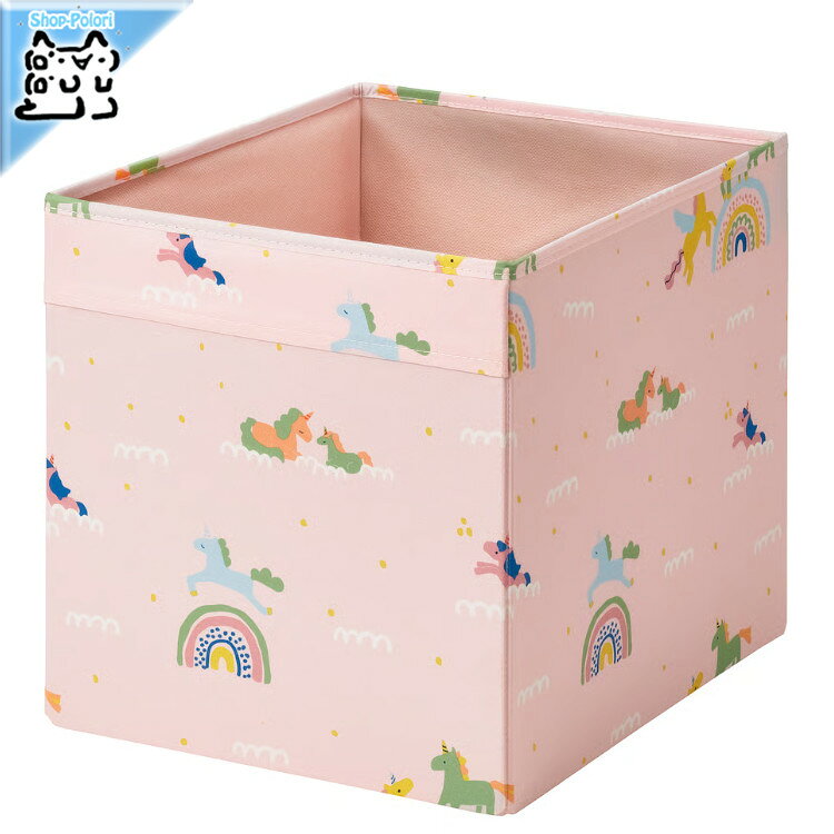 【 IKEA - イケア -】REGNBROMS -レグンブロムス- ボックス 収納 ピンク/ユニコーン 33x38x33 cm KALLAX/カラックス シェルフユニットにぴったり合うサイズ！ ■商品詳細■ ブランド IKEA 素材 ポリ...