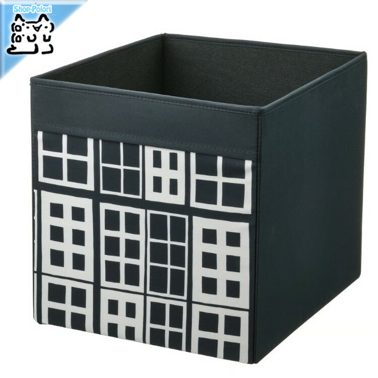【 IKEA - イケア -】DRONA -ドローナ- 収納 ボックス ブラック/模様入り 33x38x33 cm 2面に持ち手が付いているので、どこに置いても引き出しやすいボックスです! ■商品詳細■ ブランド IKEA 素材 基本素材:...