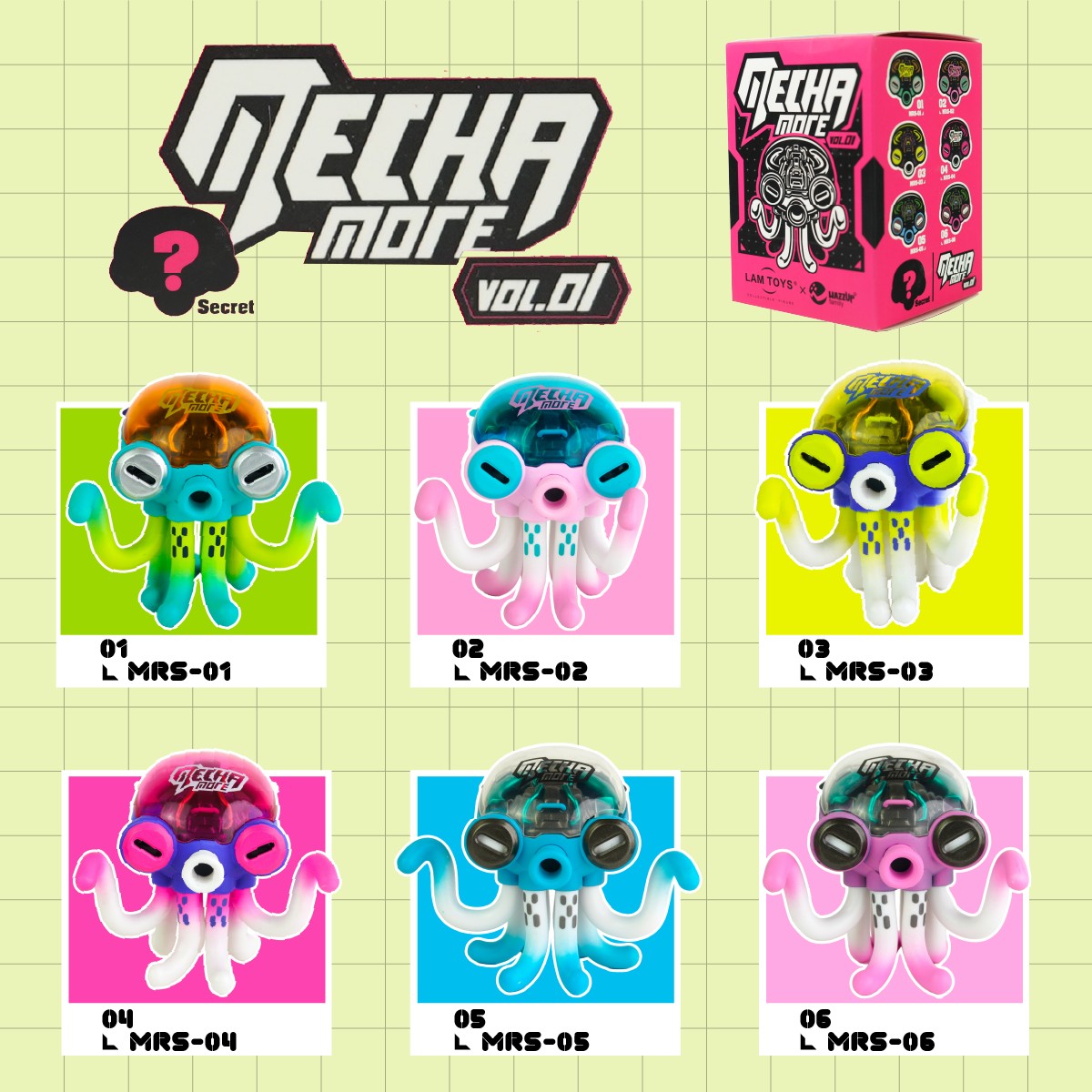 LAMTOYS mechamore Wazzupコラボ デザイナーズフィギュア 6体セット香港発の人気アートトイブランド「LAMTOYS」とデザイナー「mechamore」「Wazzup」のコラボレーション作品。カラフルなタコをモチーフにし...