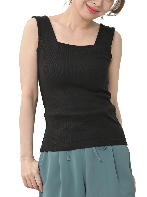 [JANJAM] 大きいサイズ レディース タンクトップ スクエアネック ブラ紐隠し キャミソール インナー トップス cotton100幅広な肩紐でブラ紐を隠せる安心設計キャミソール。すっきりとした高めの脇下でチラ見えをしっかりガード。透...