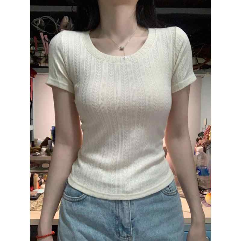 ・カテゴリ: Tシャツ・スタイル: 通勤風・主な素材: 粘膠繊維・柄: 無地・袖丈: 短袖・袖型: 短袖・カラー展開: 白色、杏色、粉色、浅緑色・サイズ展開: S、M、L、XL・ネックライン: Uネック・フィット: スリムフィット・丈: 普...