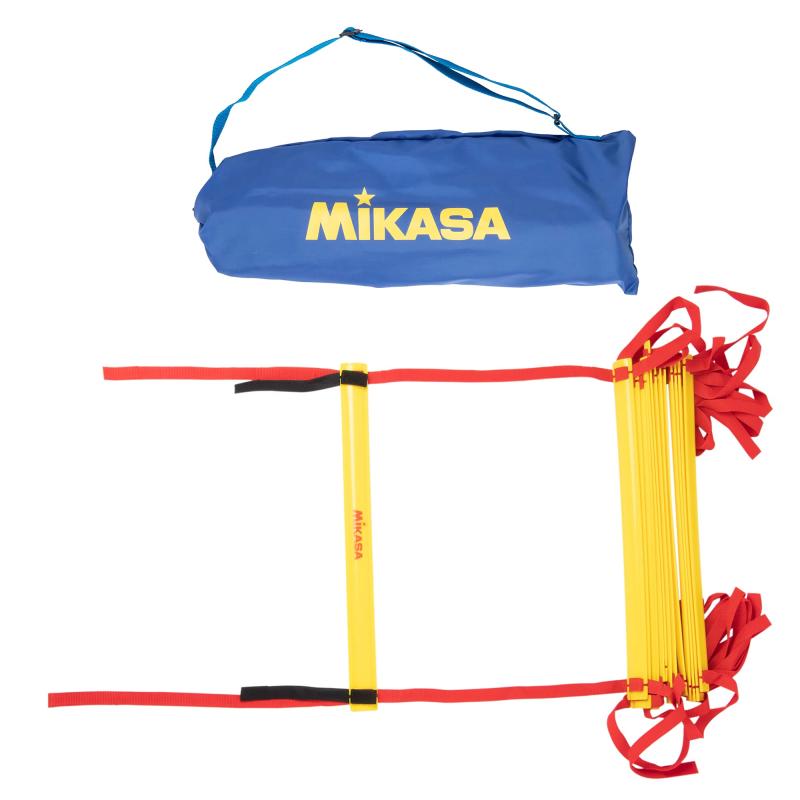 ミカサ(MIKASA) トレーニング用品 ラダートレーナー 黄/赤 FLD2基礎体力づくり、サッカーステップに最適約5.7cm×幅50cmラダー取り付け間隔40cm(調節可能)ラダープレート13枚 台湾製材質:ポリプロピレン 重量約0.8k...