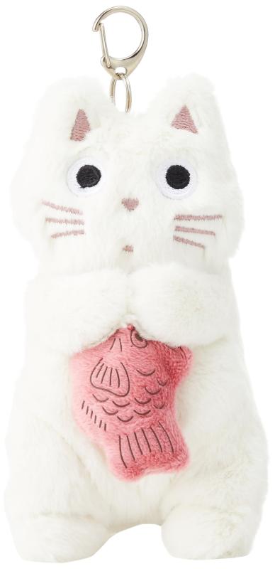 [ノアファミリー] キーチャームめでたまリール付キーポーチレディースリールコード最長約45cm/フック＋リング付（ポケット内側に収納）対応スマートキーサイズ：横幅＋厚み5cm以内×縦7.5cm以内