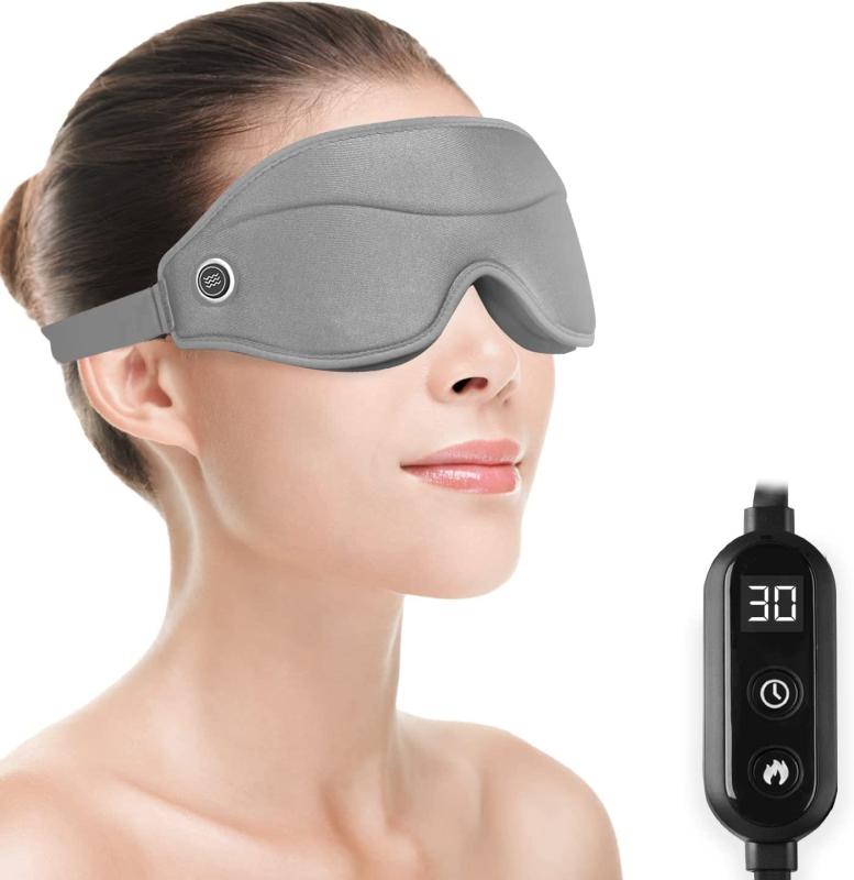 DR.PREPARE ホットアイマスク USB電熱式 温度調整 タイマー付き 耳栓 睡眠 旅行 出張 ギフト