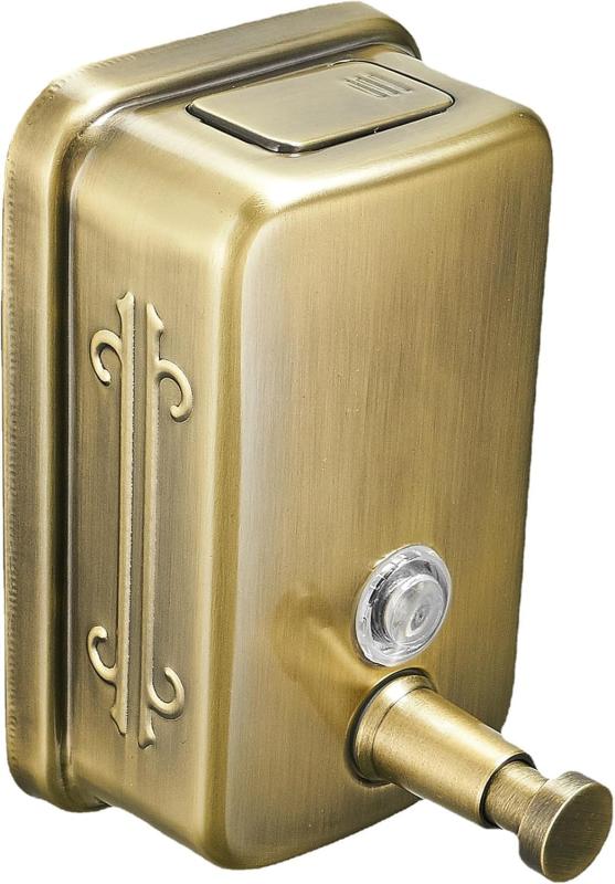 ステンレス製 壁掛け ソープディスペンサー 500ml｜業務用/家庭用｜詰め替え簡単 手動式｜選べる4色｜ハンドソープ・食器洗剤・シャンプー用｜キッチン/洗面所/浴室/トイレ【高級感と耐久性を兼ね備えたステンレス製本体】 サビに強く衛生的な...