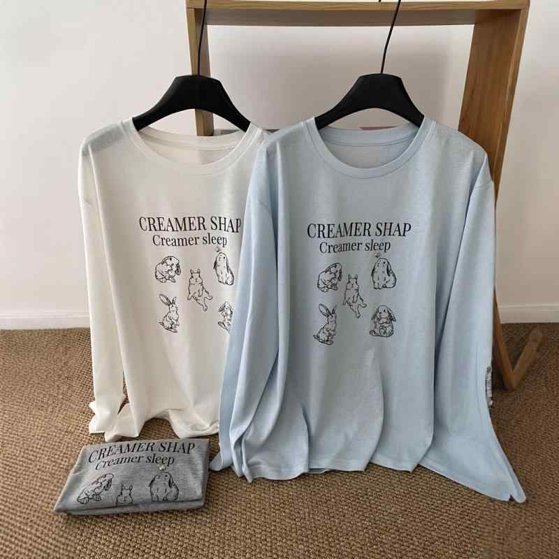 ・カテゴリ: Tシャツ・スタイル: 日韓レジャー・主な素材: 綿39%、レイセル35%、ポリエステル26%・柄: 卡通・スタイル: セットイン・袖丈: 長袖・フィット: ルーズ・ネックライン: クルーネック・袖型: 標準袖・流行要素: プリ...
