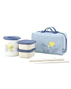 取寄せ商品。（お届けまで1週間ほどお時間がかかります。）★取り寄せ商品★【特長】ごはんの温かさが味わえるお弁当箱。専用ポーチ付き。シンプルなライン画のミッキー＆ミニーデザイン。ごはんを保温、おかずは常温でセットで持ち運べるお弁当箱です。各容...