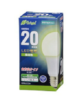 取寄せ商品。（お届けまで1週間ほどお時間がかかります。）★お取り寄せ商品★【特長】●白熱電球20形相当の明るさ●配光角約260°の全方向タイプ●密閉形器具対応●省エネ法2027年度目標基準達成●昼白色●口金はE26●LED5年保証【仕様】■...