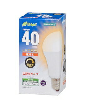 取寄せ商品。（お届けまで1週間ほどお時間がかかります。）★お取り寄せ商品★【特長】●白熱電球40形相当の明るさ●調光器対応●密閉形器具対応●配光角180°以上の広配光タイプ●電球色●口金：E26【仕様】■寸法：全長…112mm、最大径…60...