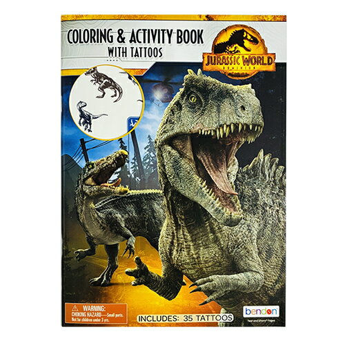 ジュラシックワールドのぬりえです。 迫力ある恐竜が沢山！ 迷路などのアクティビティーもついています。 切り取り線付きで、一枚ずつ切り離して使えますよ。 巻頭と巻末にタトゥーシールのシート付きです。 ■サイズ：約H273×W196(mm) ■...