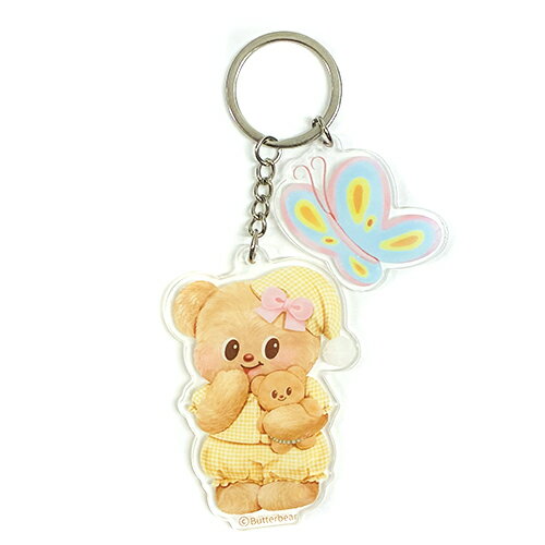 バターベアのアクリルキーチェーンです。 タイのお菓子ブランド「Butter bear」の公式マスコットで、今や国民的キャラクターともいわれている人気のキャラクターです。 ガーリーでかわいらしいくまさんとちょうちょのチャームが付いています。 ...