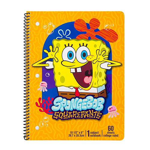 スポンジボブのリングノートは、楽しいデザインで勉強や仕事をもっと楽しくしてくれます！ アメリカからの輸入で、罫線入り、3穴タイプ、切り取り線つきです。 鮮やかなスポンジ・ボブのグラフィックがとってもかわいいです。 ●サイズ：26.7×20....