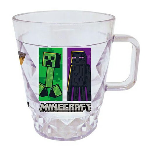 マインクラフトのマインクラフト キラキラ ダイヤ カップ です。 ダイヤカットがキラキラ光ってきれいです。 ●サイズ：約H9.8×W10×D7.8cm ●容量：270ml ●素材：AS樹脂 ●耐熱温度：80度 他のマイクラグッズもチェックし...