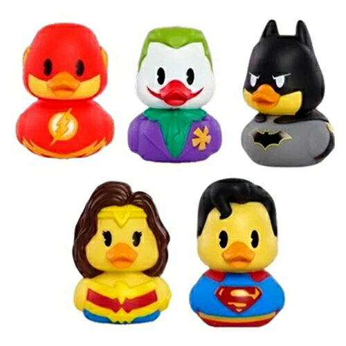 DCコミックス キャラクターのあひるちゃん5個セットです。 かっこいいアメコミヒーロー&ヴィランがあひるちゃんに！ スーパーマン ワンダーウーマン バットマン ジョーカー フラッシュ の5種が揃います。 お風呂やプールで浮かべて遊んでね♪ ...