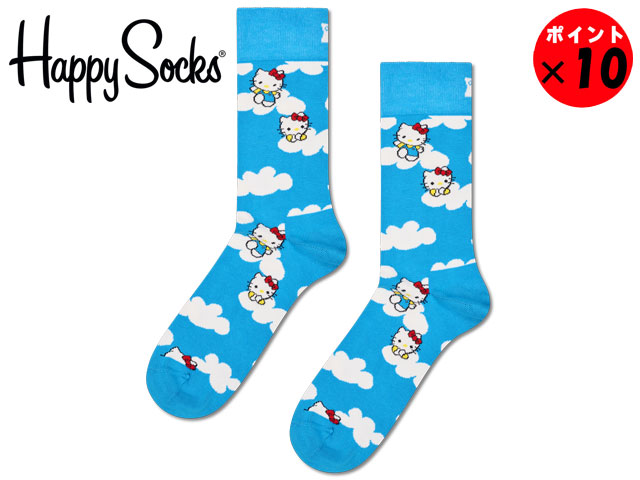 【3足までメール便/ネコポス対応】★HAPPY SOCKS ハッピーソックスHello Kitty Cloudy Sockソックス サイズ 23-25.5cm 素材 コットン、ポリアミド、エラステン カラー Cloudy / ブルー ※ お...