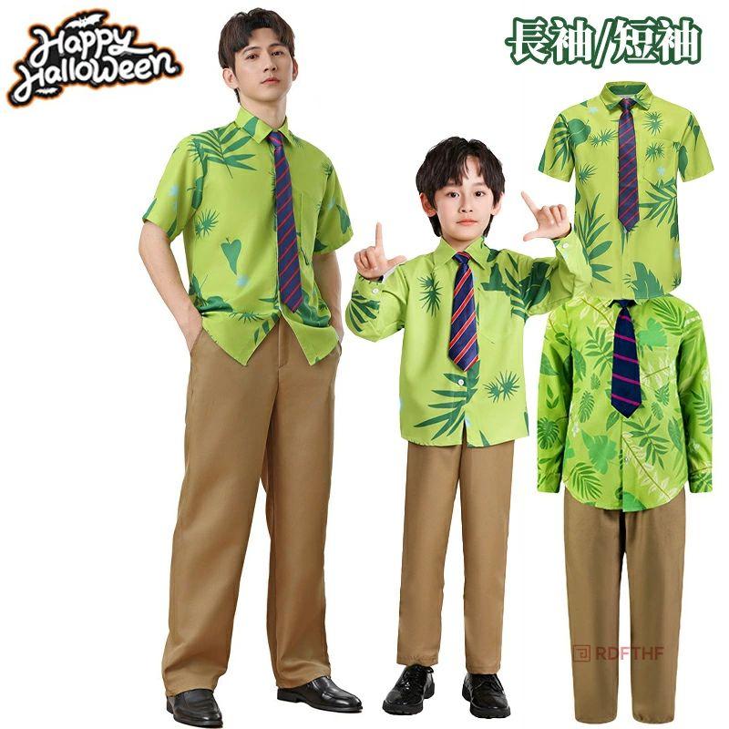 ■商品名：ハロウィン コスプレ 狐 きつね 制服 コスプレ衣装 動物 メンズ 男の子 大人用 子供用 キッズ衣装 動物ミステリー セットアップ シャツ ズボン 仮装 アニメ 動物cosplay コスチューム 仮装 きつね 耳 ネクタイ イベ...