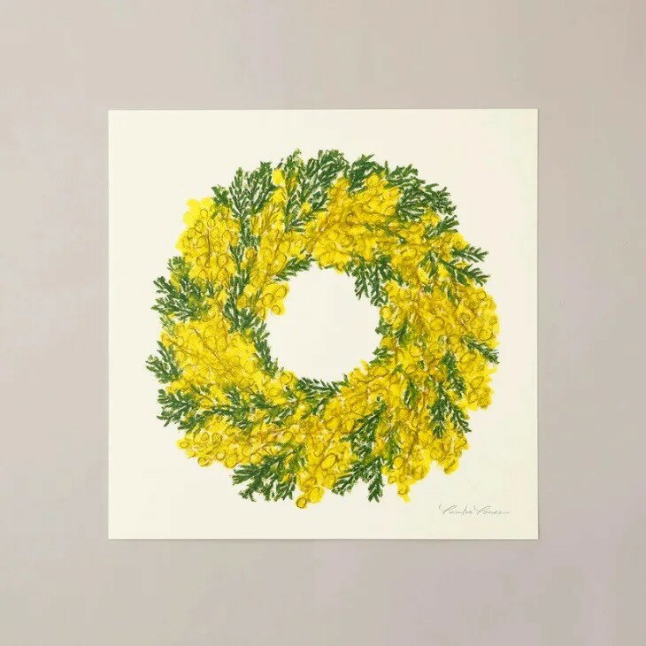 a good view ミモザ (ivory) 30x30cm 北欧 アートポスター 国内外の優れたアート作品をキュレーションするa good viewのコレクション。 テキスタイルメーカー、QUARTER REPORTがスタートさせたアー...