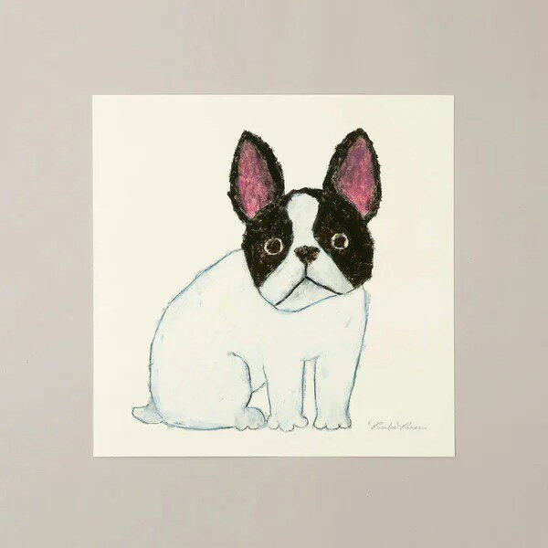 a good view フレンチブルドッグ (ivory) 30x30cm 北欧 アートポスター 国内外の優れたアート作品をキュレーションするa good viewのコレクション。 テキスタイルメーカー、QUARTER REPORTがスター...