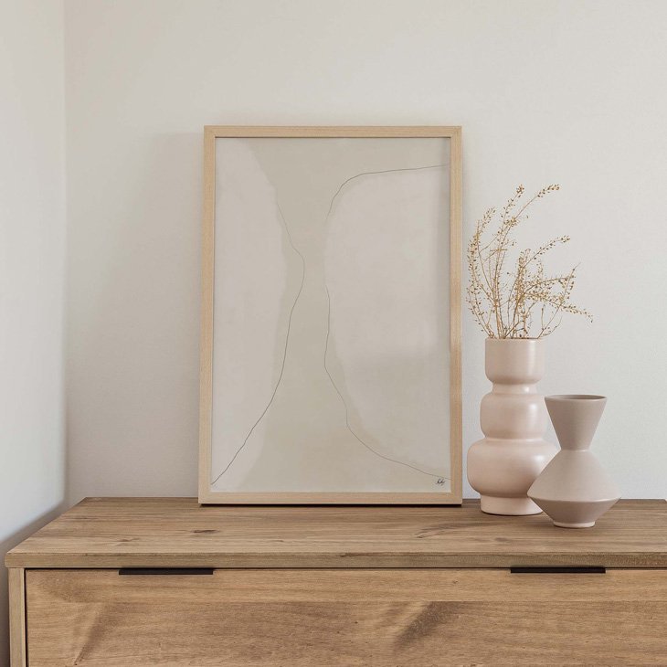 NOUROMMINIMALIST BEIGE ABSTRACT #2A3サイズ 北欧 ポスター スウェーデン アート アートポスター スウェーデン・トレレボリのデザイン・オフィス、Nouromによるアートプリント。 スウェーデン南部の都市、...