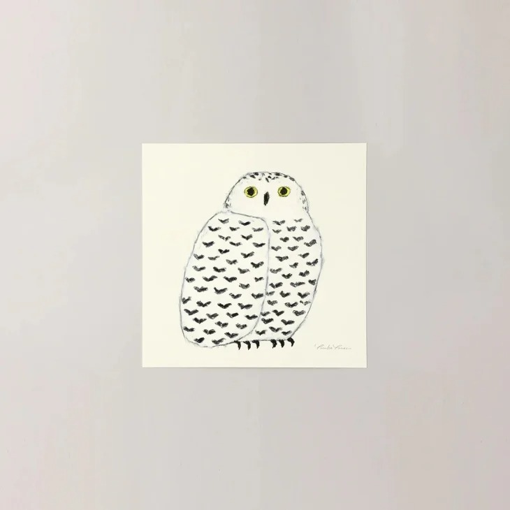 a good view シロフクロウ (ivory) 20x20cm 北欧 アートポスター 国内外の優れたアート作品をキュレーションするa good viewのコレクション。 テキスタイルメーカー、QUARTER REPORTがスタートさせ...