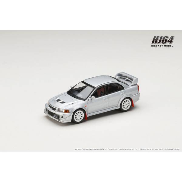 ■素材：ダイキャスト(亜鉛合金)/ABS /ホビージャパンの1/64ダイキャストシリーズ"HJ64"から"三菱 ランサー GSR エボリューション 6 (T.M.E) (CP9A) 2000 マッドフラップ付き"の登場です。製品にはクリアケ...