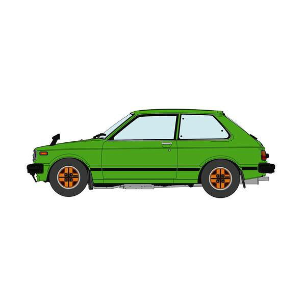 スターレット KP61の最上位グレード「SE」を再現！ボディパーツカラーはグリーン。窓の塗り分けシールが付属します。追加プラ部品フロントシート模型全長 … 157.5mm模型全幅 … 64mmメーカー名：ハセガワスケール：1/24形態：スケ...