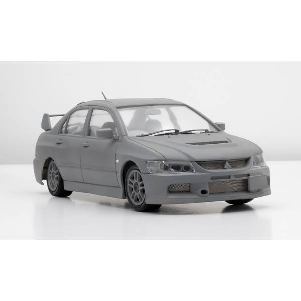 E.A.Sを搭載した新シャーシが付属して三菱ランサーエボリューションIX GSRが登場！新金型パーツとしてシャーシのサスペンション構造を新設計。ステアリングとアライメントギミックにより様々なスタイリングにセッティング可能！4輪独立無段階車高...