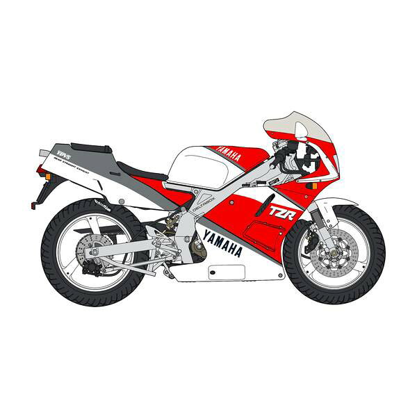 1990年に登場したTZR250(3MA)の後期型を再現!!カウルのパーツカラーはホワイトです。追加プラ部品フロントフェンダーフロントサスペンション(倒立式フロントフォーク)リアサスペンションフロントブレーキディスク模型全長 … 170mm...