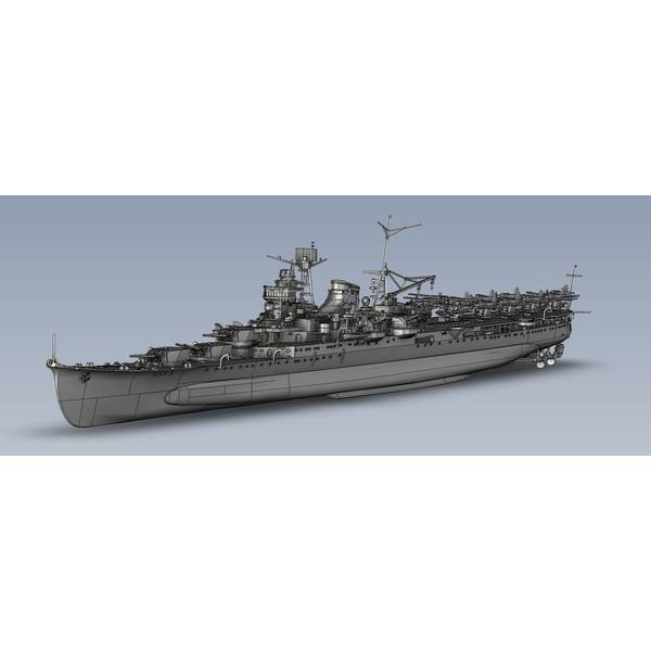 艦後部に広大な航空作業スペースを持つ航空巡洋艦「最上」、フルハルタイプを新規金型を追加し製品化(基本的仕様)・製品は接着組立と塗装を必要とする未塗装キットです・スケールは1/700で、艦底部を含むフルハル仕様です・従来(特シリーズ)の金型と...