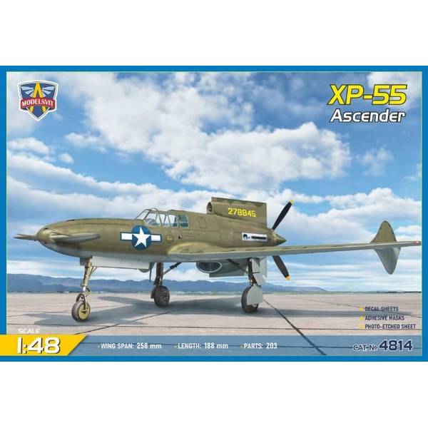 カーチス XP-55はカーチス社がアメリカ陸軍航空軍用に試作した戦闘機です。1939年11月に米国陸軍航空隊はP&Wの試作エンジンX-1800-A3Gを搭載する単座迎撃戦闘機の仕様書をメーカー各社に提示し、それに対しカーチス社では機体後部に...