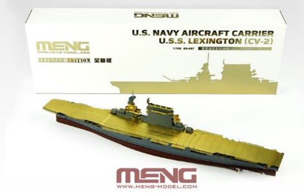 既存製品MPS002　アメリカ海軍航空母艦USSレキシントン(CV-2)のエクストリーム・エディションが登場！新規の高精密エッチングパーツ多数、全金属製甲板、金属砲身に加え、新規デカールも付属しています。スケール：1/700形態：スケールモ...