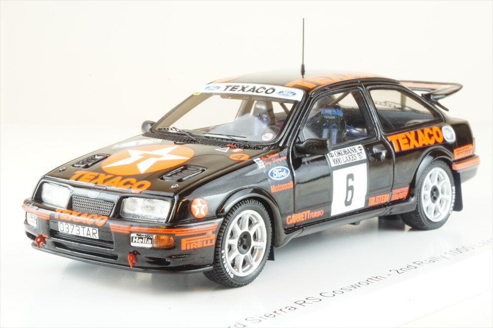 ”砂漠のライオン”A.バタネンもWRCでシエラをドライブ、1987年の1000湖ラリーでは総合2位に入賞、このとき同様にシエラRSを駆って3位入賞を果たしたのが、S.ブロムクビストでした。テキサコの特徴的なスポンサーステッカーが目を惹きます...