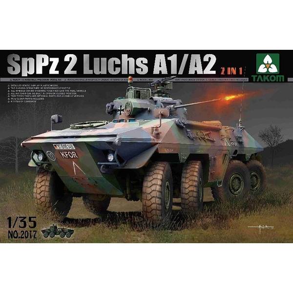 タコムからドイツ連邦軍装輪装甲車 SpPz2 ルクスのキットが発売。シャシーとサスは完全に再現、ホイール可動、実車と同じように全輪はステアリング可能です。A1とA2型のタイヤやパーツはあるので、「2 in 1」キットとなります。全ハッチは開...