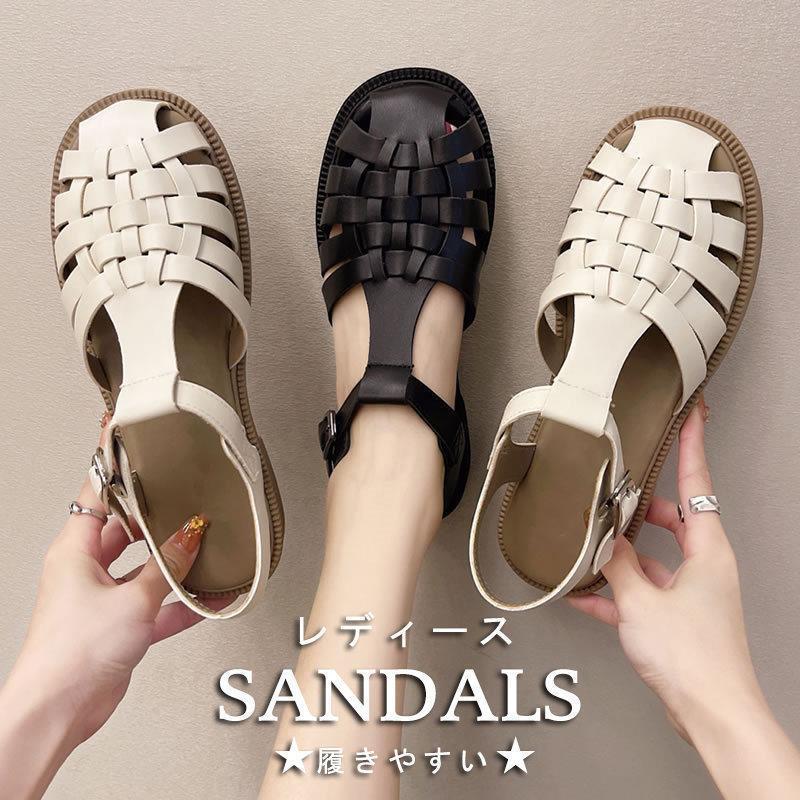 ■商品詳細:●カラー:/オフホワイト/ブラック●サイズ:/22.5/23/23.5/24/24.5/25●素材:PU、合成底■商品説明◎涼しげな、リラックスムード満点のナチュラルサンダル！◎足長効果バツグン!安定感があり長時間のお出かけにも...
