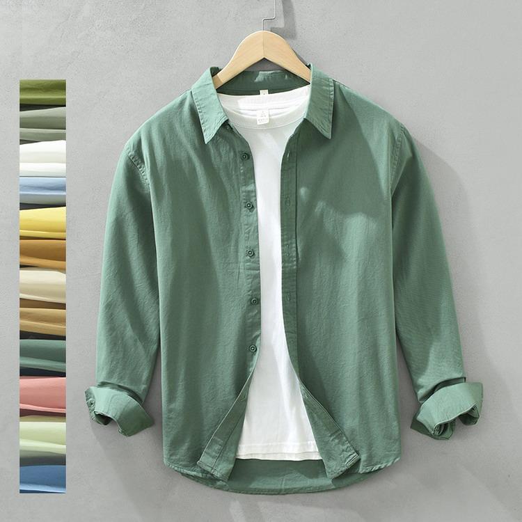 シャツ 秋服 秋物 カジュアルシャツ トップス 長袖シャツ 100%綿 無地 メンズ ファッション 父の日[素材]100%綿[原産国] 中国※イメージ画像にて着用していますtシャツや飾りなどは含みません。※画像の商品はサンプルです。実際の商...