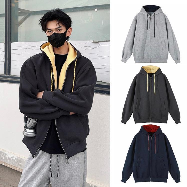 パーカー きれいめ 秋服 秋物 トップス ジップアップパーカー 長袖 パーカ 防寒 メンズ レディース[素材]表地/100％綿、裏地/100％ポリエステル[原産国] 中国※イメージ画像にて着用していますシャツや飾りなどは含みません。※画像の...