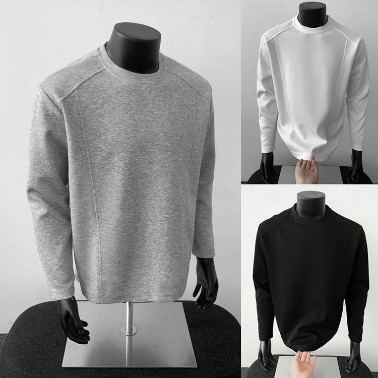 トレーナー トップス 秋服 秋物トレーナー プルオーバー 無地 クルーネック メンズ 2025 秋冬[素材]55％綿45％ポリエステル[原産国] 中国■海外製品の為、縫製上の基準が厳格ではありません。小さな汚れ、縫製のずれ、しわやキズなどが...