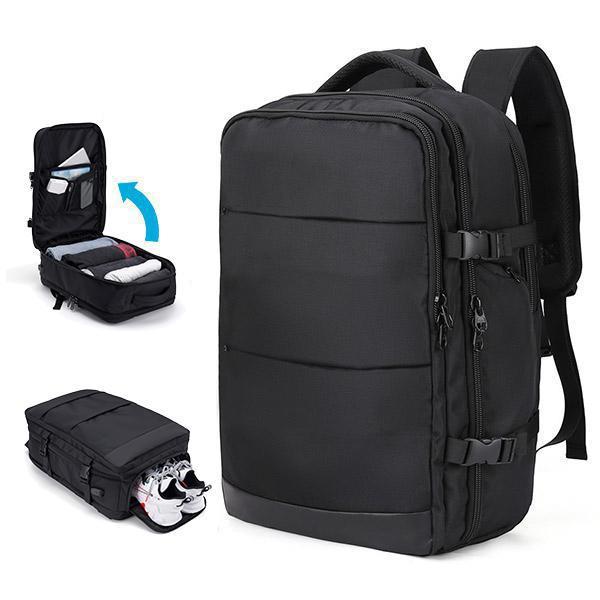 【商品紹介】40Lの大容量を誇り、通学からビジネスシーン、さらには出張やフィットネスまで幅広く対応。多収納スペースがあり、シューズ専用の収納スペースも備えているため、スポーツ後の靴もすっきりと収めることができます。黒色のシンプルな外観は、ど...