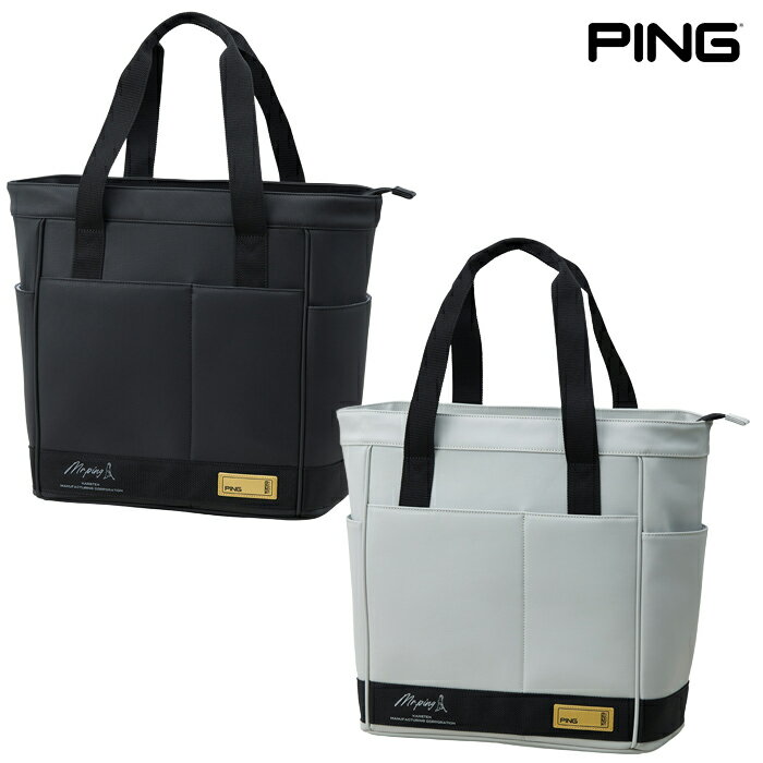 ・ゴールドパッチがポイントのトートバッグ ・ゴルフ場でも、普段使いでも使用可能なサイズ感 ・アウターに差し込みポケット5か所、インナーにZIP付きポケット1か所と差し込みポケット2か所 ・アウター正面右側の差し込みポケットはインナーに防水素...