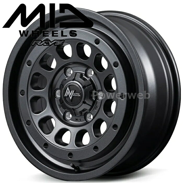 商品詳細メーカー名：MID (マルカサービス)商品：MID NITRO POWER (ナイトロ パワー)サイズ：12インチ×4.0J PCD：100 穴数：4 インセット：42カラー：バレルブラック (BBK)ハブ径：67.1φ対応ボルト：...