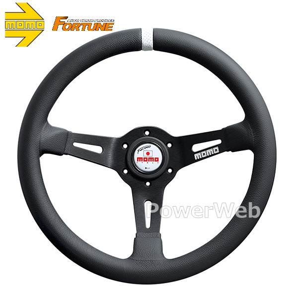 ■商品詳細メーカー/ブランド：FORTUNE (フォーチュン)/MOMO FULL SPEED (モモ フルスピード)商品：328D 90mm DEEP ホワイトトップ ブラックレザー/ブラックスポーク ステアリング商品について■MOMO×...