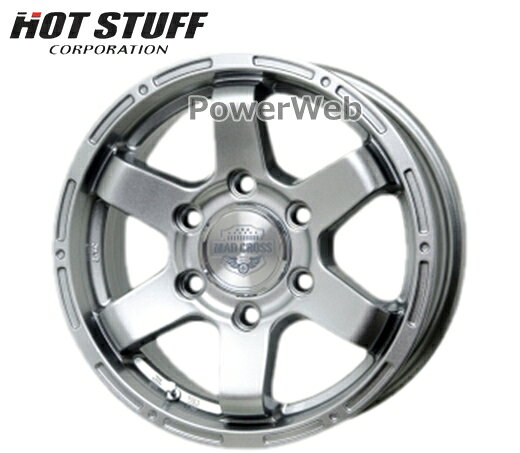 ■商品詳細メーカー：HOT STUFF (ホットスタッフ)商品名：MAD CROSS MC76 (マッド クロス MC-76)カラー：ダークシルバー (DS)サイズ：18インチ 7.5J PCD:139.7 穴数:6 inset:46備考・...