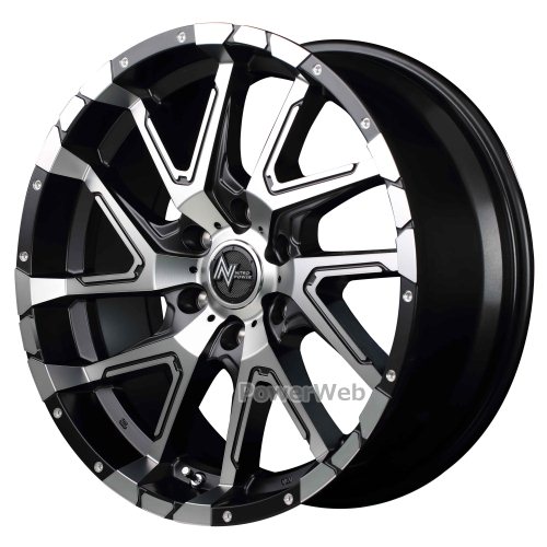 ■商品詳細メーカー名：MID (エムアイディー)商品名：NITRO POWER DERINGER (ナイトロパワー デリンジャー)カラー：セミグロスブラックポリッシュ/フランジピアスドリルド サイズ：17インチ×6.5J PCD：139.7...