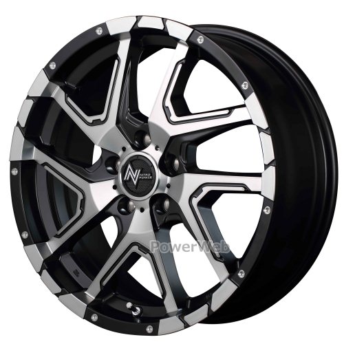 ■商品詳細メーカー名：MID (エムアイディー)商品名：NITRO POWER DERINGER (ナイトロパワー デリンジャー)カラー：セミグロスブラックポリッシュ/フランジピアスドリルド サイズ：18インチ×7.0J PCD：114.3...