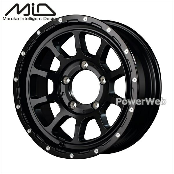 ■商品詳細メーカー名：MID (マルカサービス)商品名：NITRO POWER M10 PERSHING-J (ナイトロ パワー パーシング)カラー：セミグロスブラック/マシニング (SBK)サイズ：16インチ 6.0J PCD:139.7...